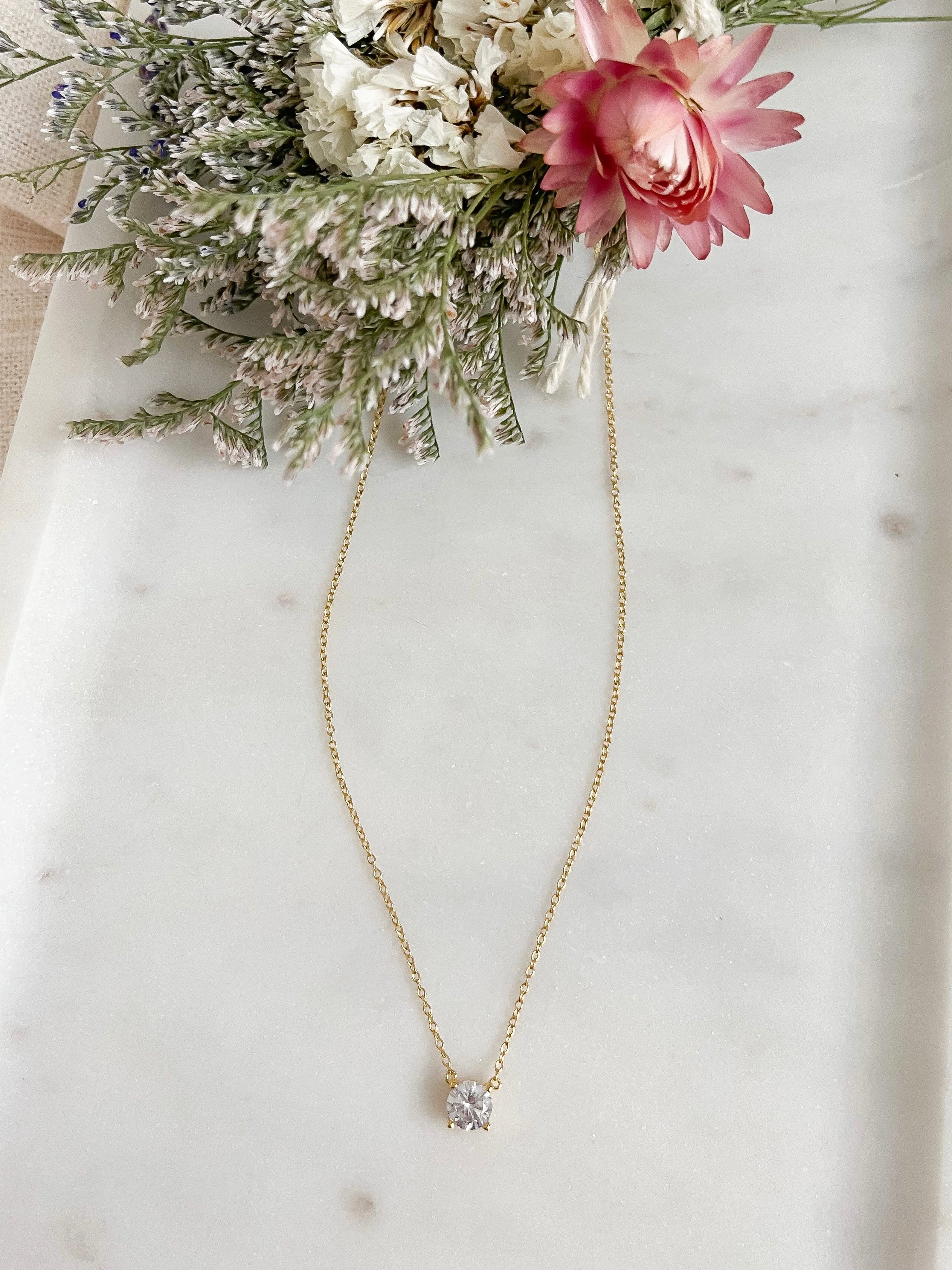 Classic Single Diamond Necklace – Forever Golden